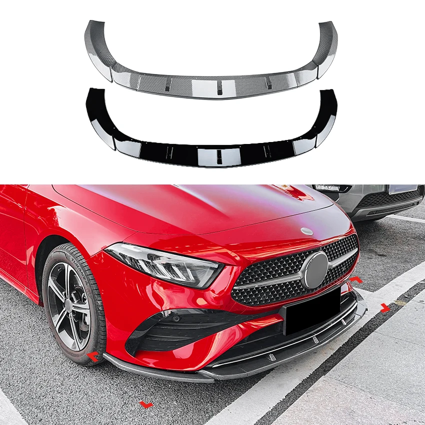 Front-Bumper-Spoiler-Trim-Lip-Front-Bumper-Lip-For-Benz-A-Class-W177 ...