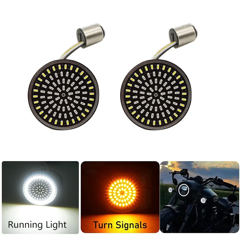 Bullet-Style-Amber-Turn-Signal-Indicator-Lights-1156-1157-SMD-LED-Panel ...