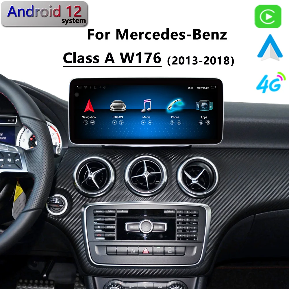 For-Mercedes-Benz-A-W176-GLA-CLA-A200-A180-2013-2018-Android-12-Car ...
