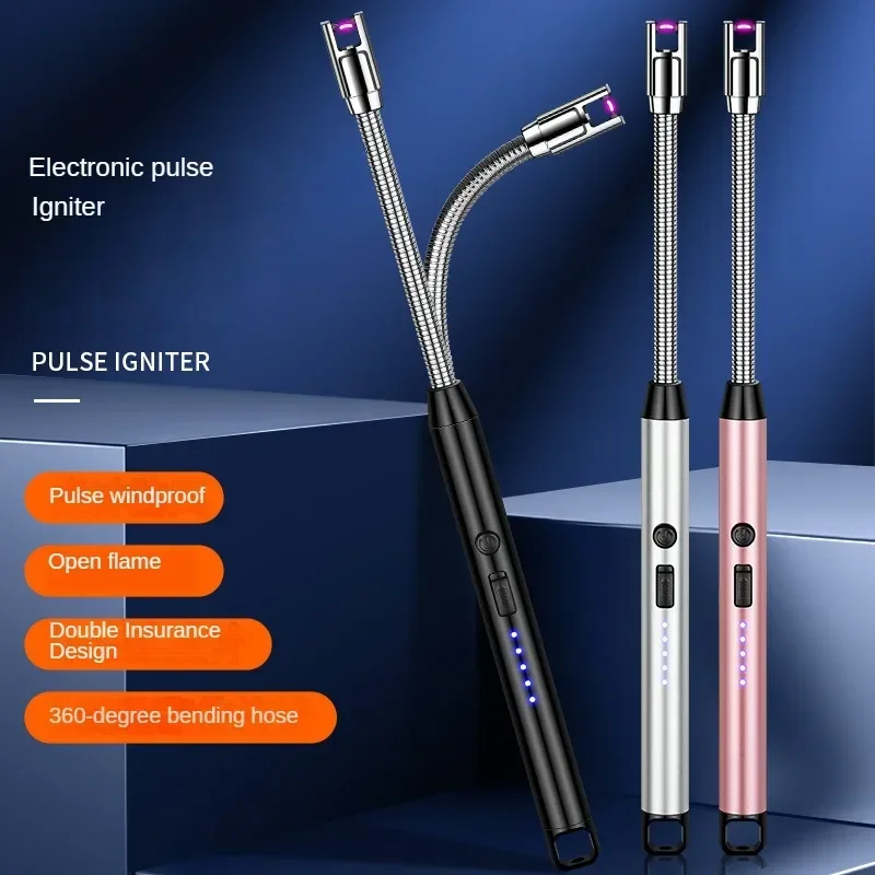 Aluminum-tube-USB-arc-pulse-ignition-gun-candle-gas-stove-igniter-360 ...