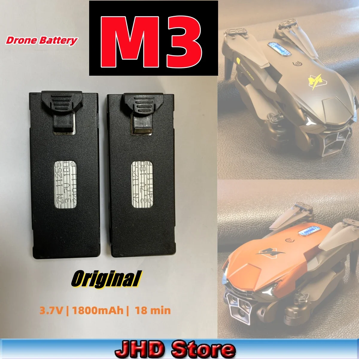 JHD Original M3 Battery Drone Part 1800mAh Battery M3 RC Airplane M3 ...