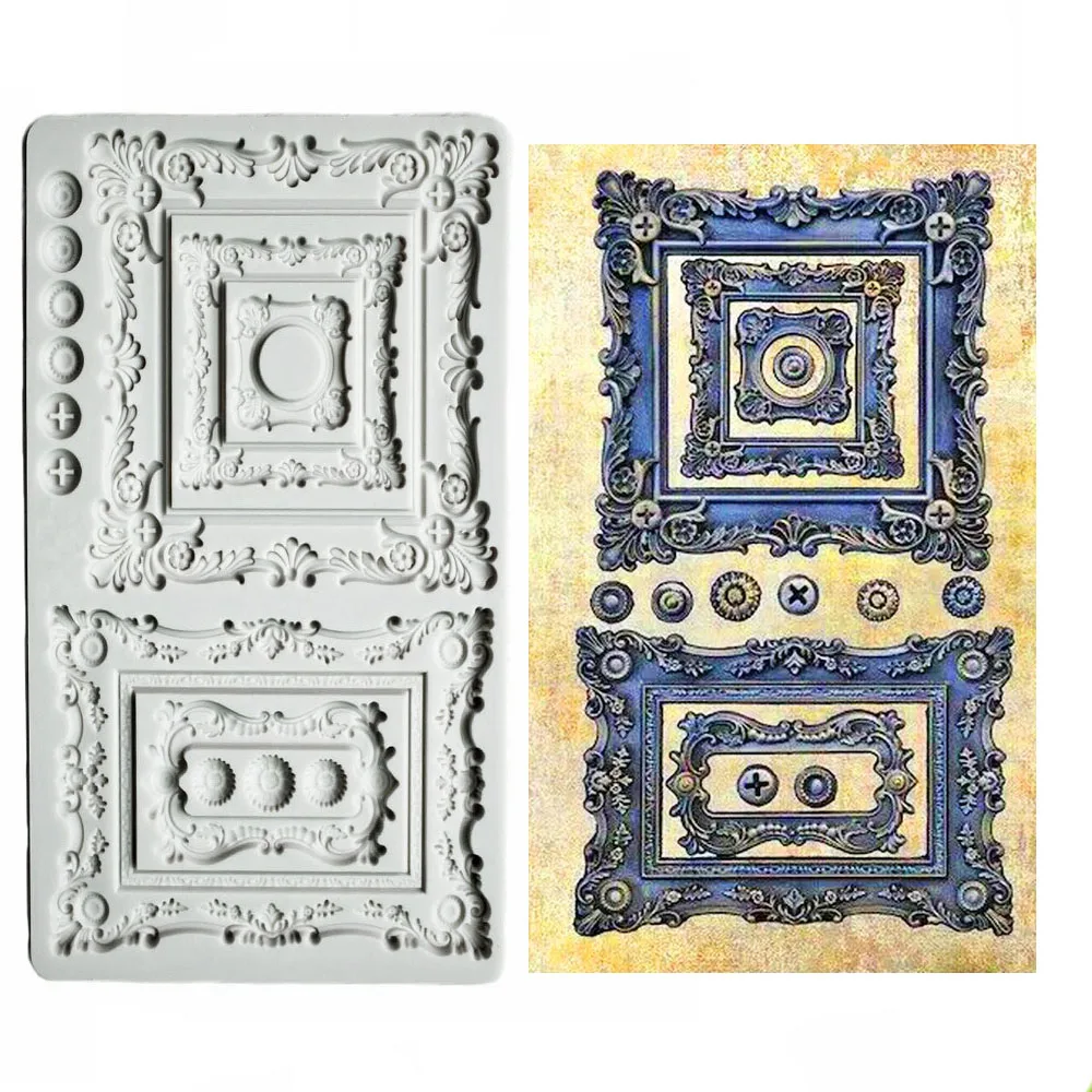 Baroque-Frames-Silicone-Mould-Cake-Decorating-Fondant-Chocolate-Sugarcraft-Baking-Tools-DIY-Clay ...