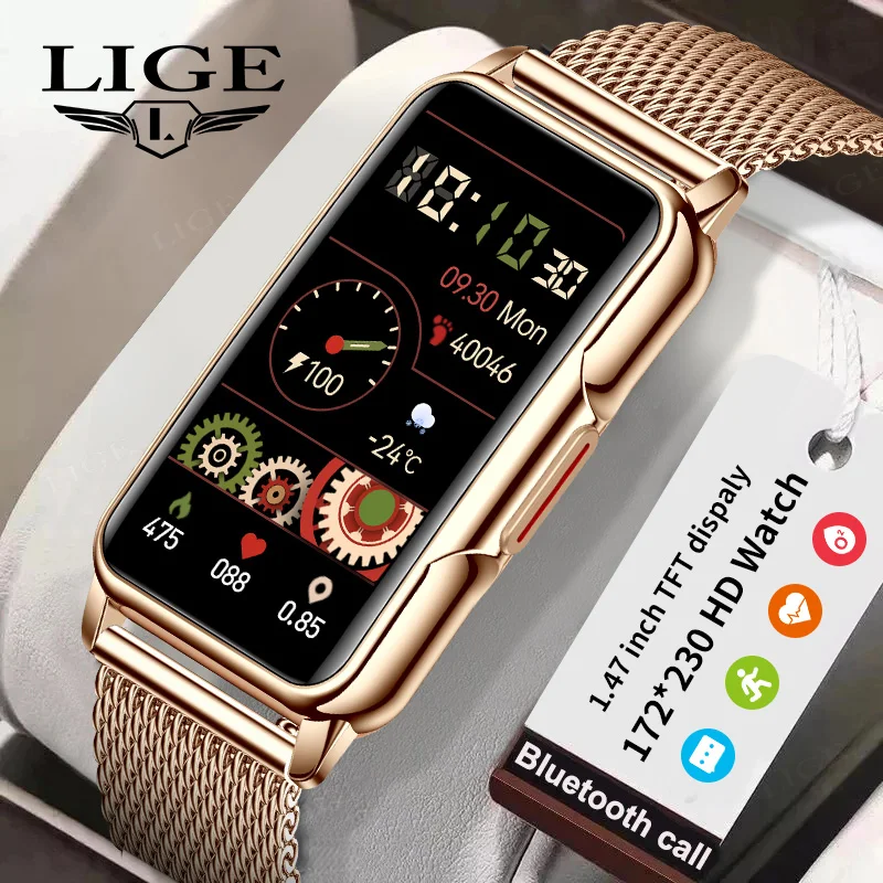 Lige-Smart-Bracelet-Women-Smartwatch-Men-Heart-Rate-Blood-Oxygen ...