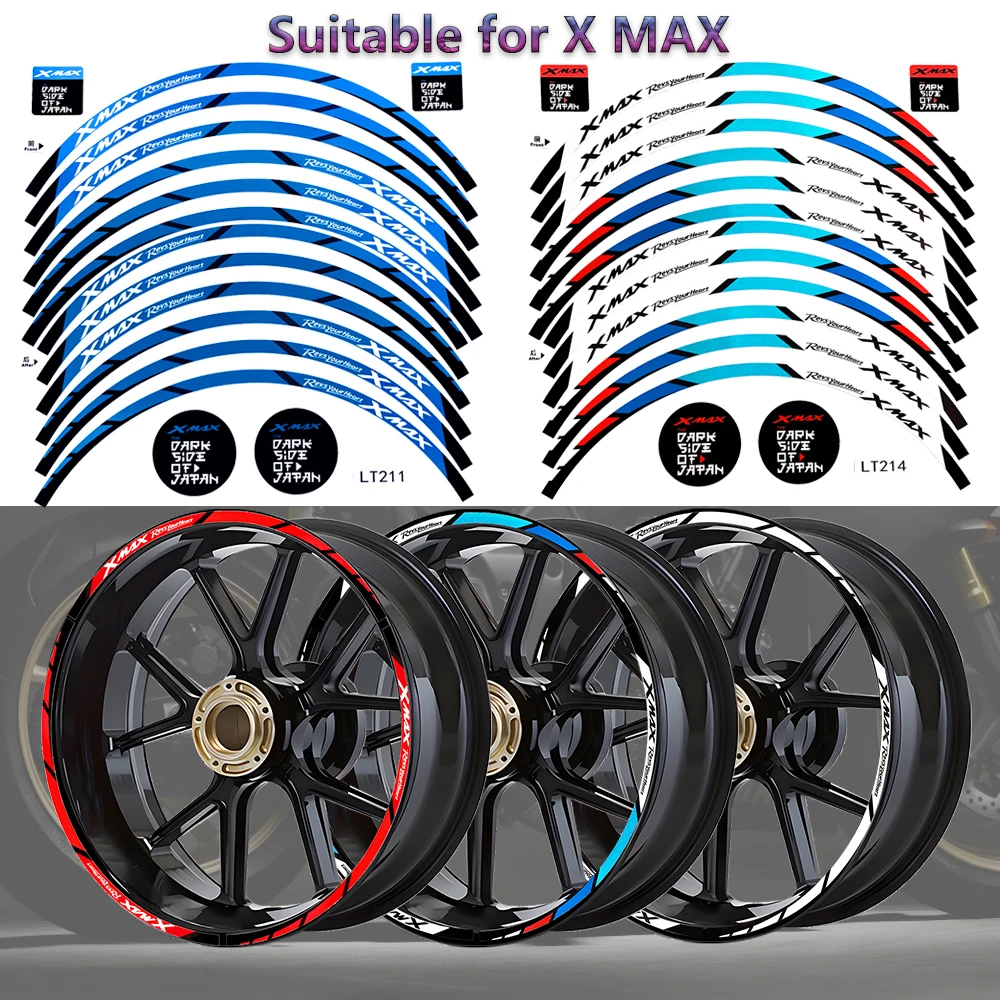 Reflective-Motorcycle-Wheel-Sticker-Hub-Decals-Rim-Stripe-Tape-For ...