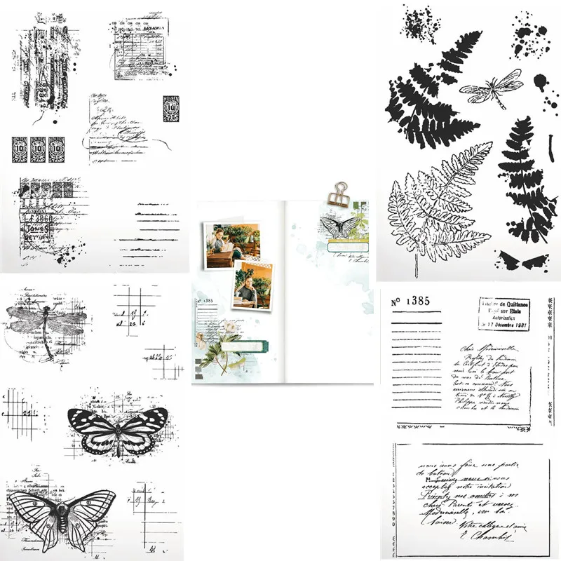 Decorative background Clear Stamp For DIY Scrapbooking Card Making ...