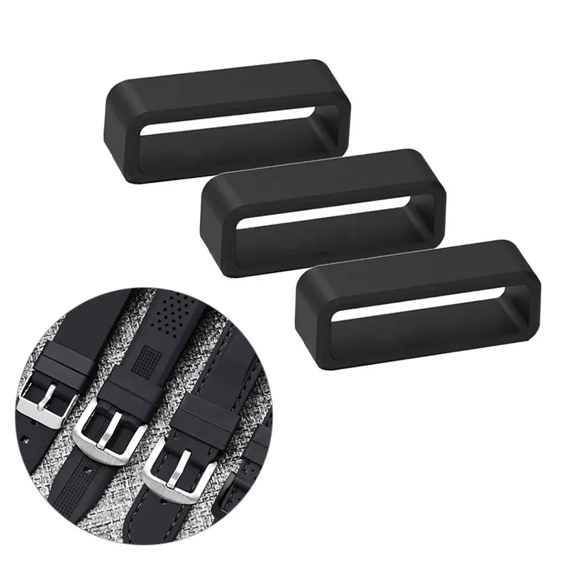 Rubber-Ring-Watch-Strap-Loops-Silicone-Replacement-Watchband-Keeper ...