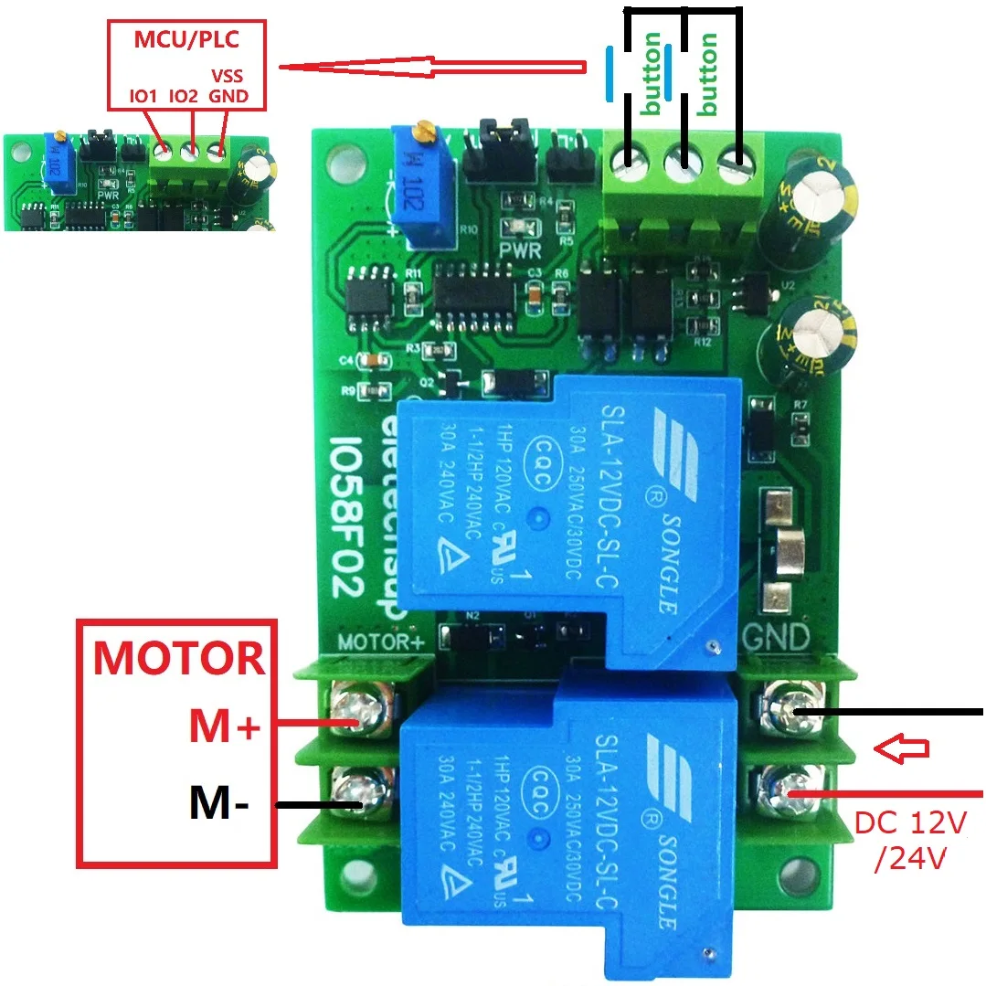 Forward-Reverse-Controller-10A-20A-30A-DC-12V-24V-Brushed-Motor-Overload-Overcurrent-Short ...