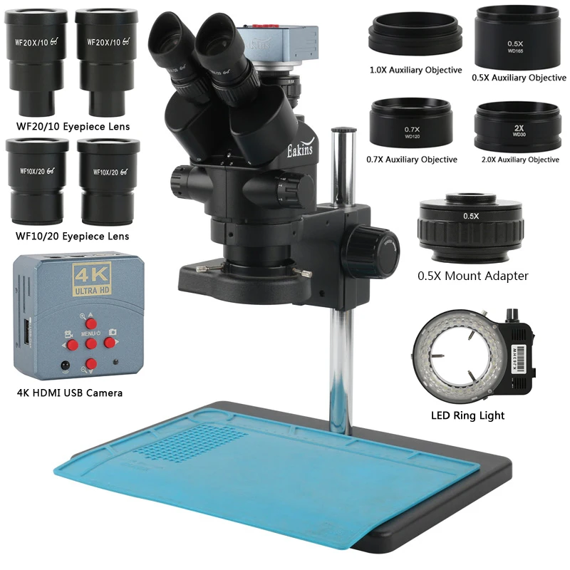 3-5-90X-Simul-focal-Zoom-Trinocular-Stereo-Microscope-1080P-2K-4K-48MP ...
