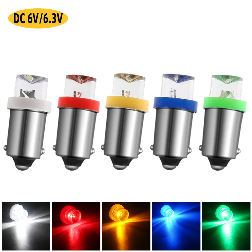 20pcs Dc 6v 6.3v 44 47 Ba9s Led Light Bulb T4w T11 Pinball Game Machine ...