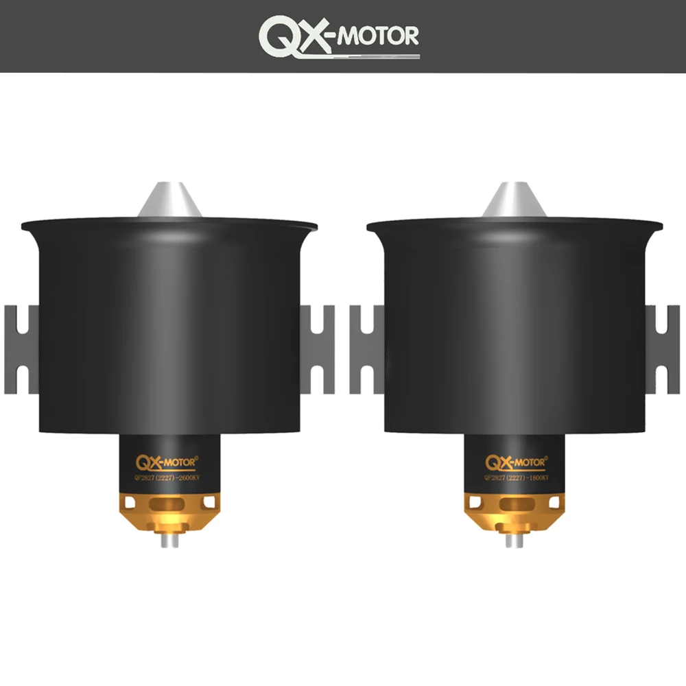 QX-MOTOR EDF QF2827 70mm 12 Blades Ducted Fan with 2600KV/1800KV ...