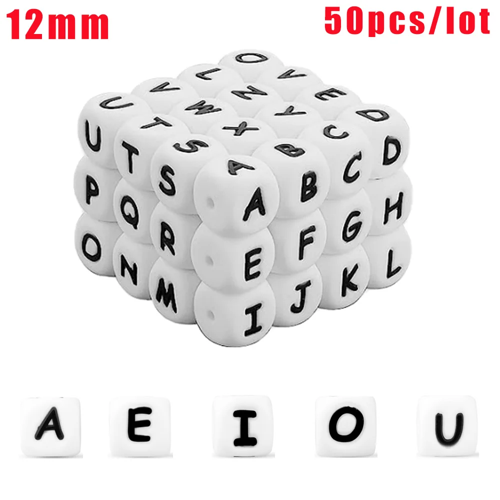50Pcs-lot-Silicone-Bead-Letters-12mm-White-Silicone-Alphabet-Beads-DIY ...