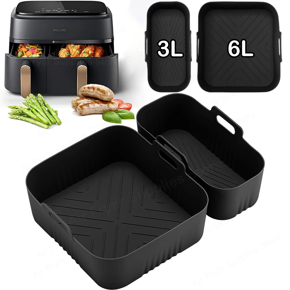 Air Fryer Molds for Philips Dual Basket 3000 Series NA350 6L/3L ...