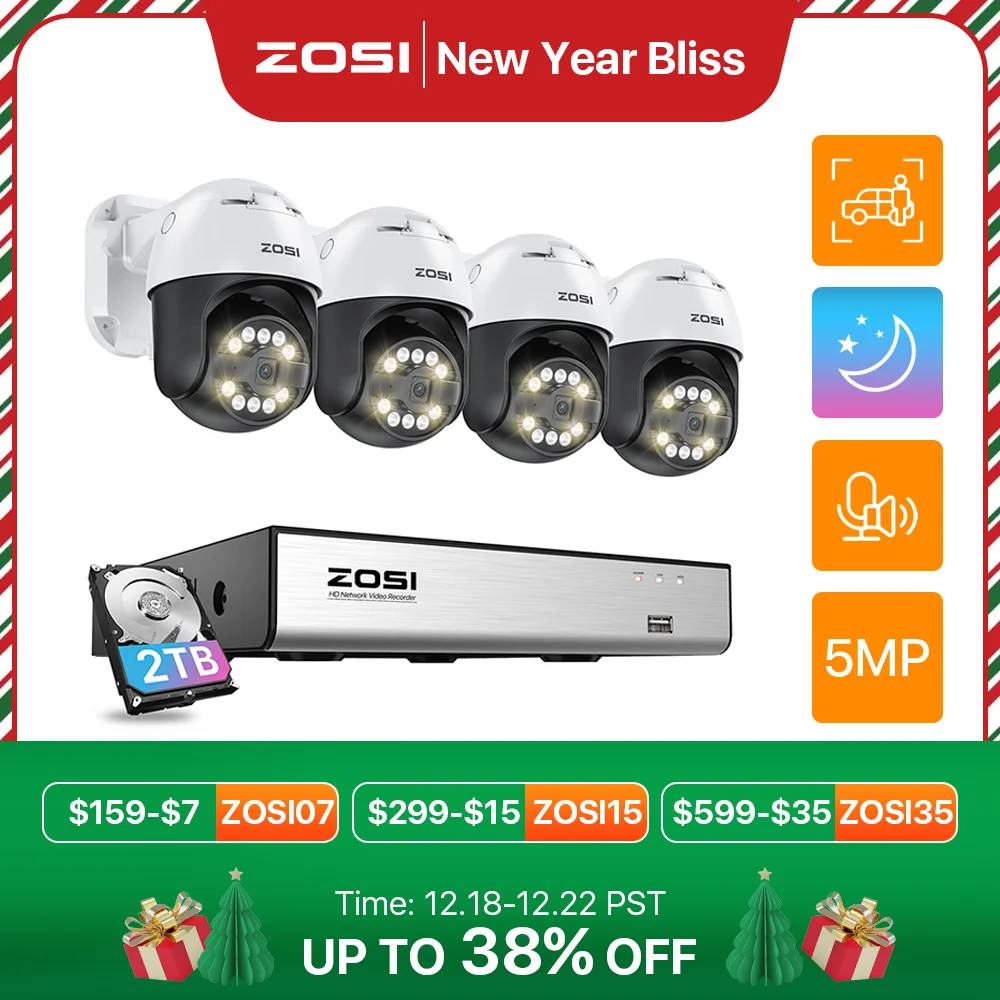 ZOSI-5MP-PTZ-PoE-CCTV-Security-Camera-System-AI-Face-Person-Vehicle ...