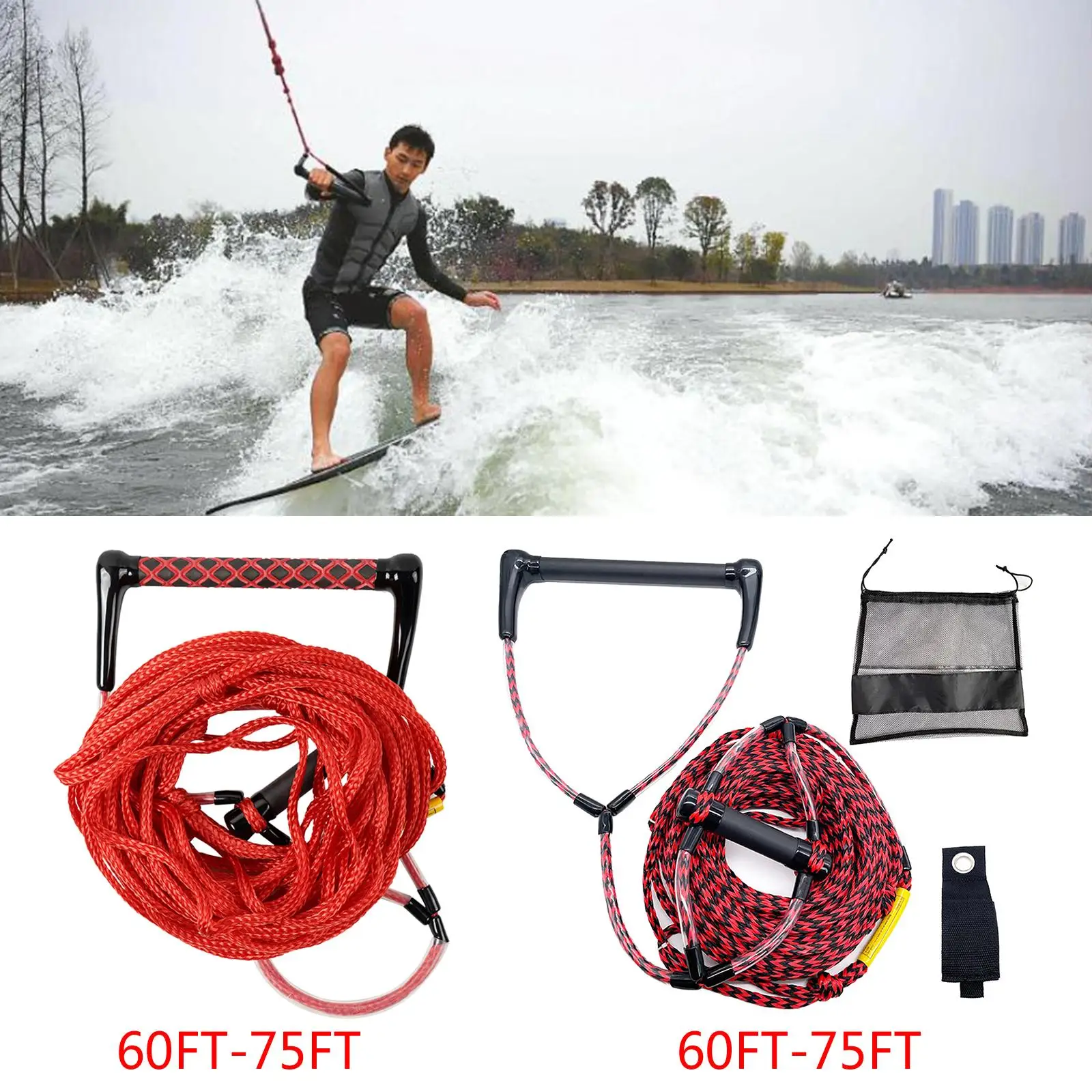 Water-Skiing-Rope-Knee-Board-Floating-Surf-Rope-Tow-Water-Sport ...