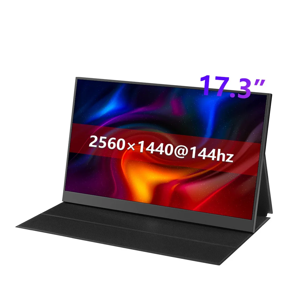 2k portátil monitor 17.3 polegada 144hz gaming display ps5/xbox ...