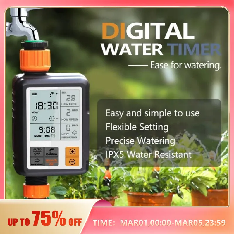 Automatic Digital Electronic Water Timer System Garden Irrigation ...