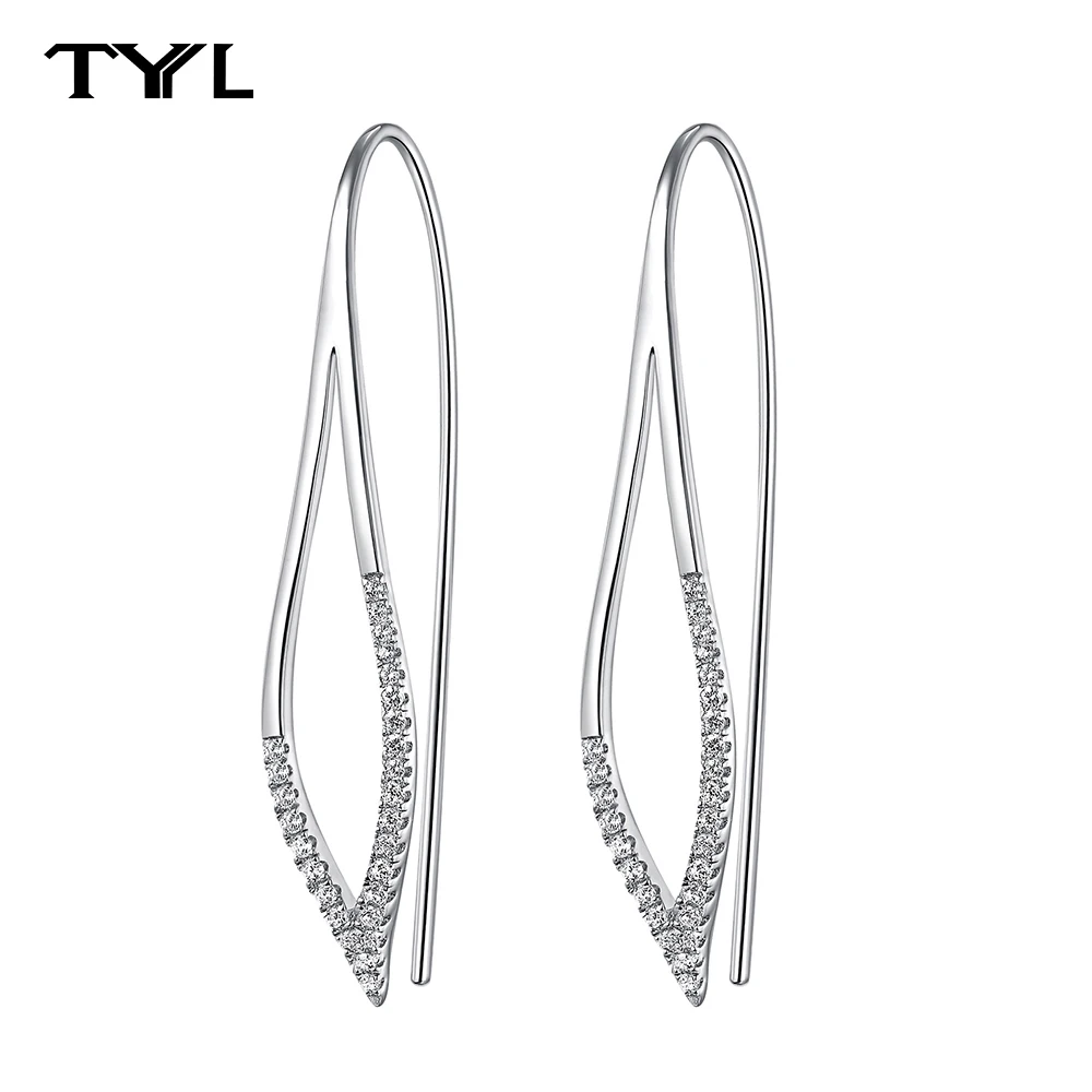TYYL-Moissanite-Long-Wire-Earrings-Hypoallergenic-925-Sterling-Silver ...
