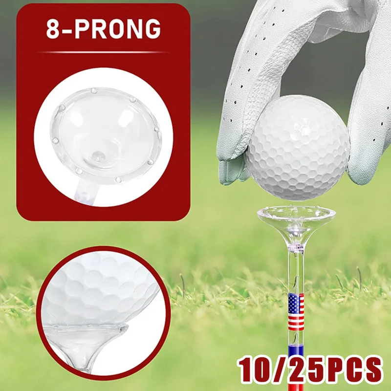 25pcs Golf Ball Holder Reduce Friction and Side Spin Transparent ...