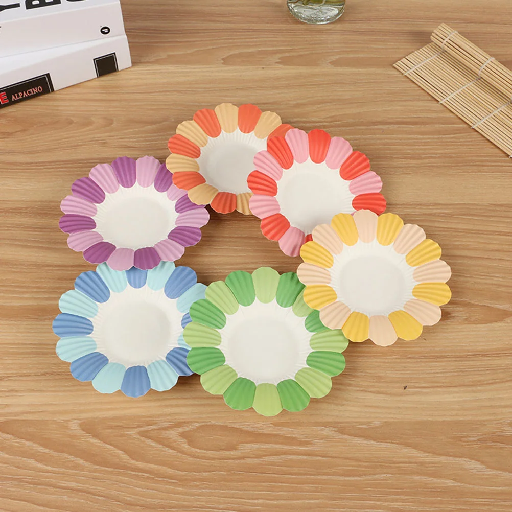 50-Pcs-Flower-Paper-Plate-Food-Serving-Dessert-Disposable-Dinner ...