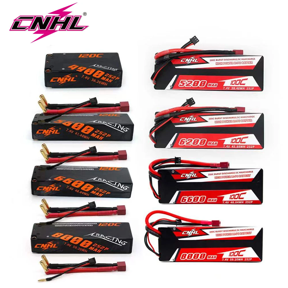 CNHL RC Lipo 2S 3S 4S 7.4V 11.1V 14.8V Battery 5200mAh 5600mAh 6200mAh 6600mAh 7600mAh 8000mAh ...
