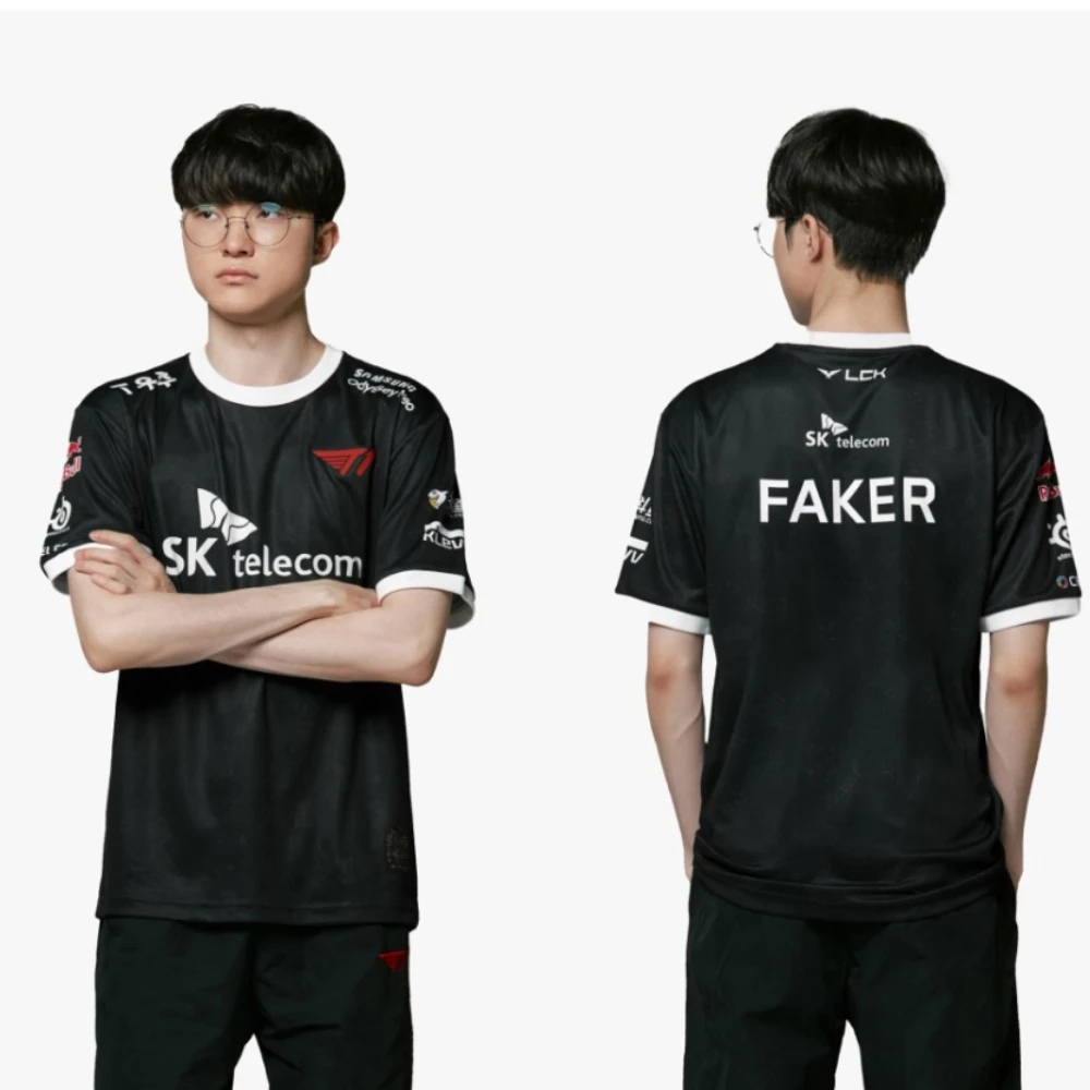 T-shirt Officiel De Printemps Pour Homme, Uniforme T1, Faux Jersey, Lol Legend, E-sport, Dota2 ...