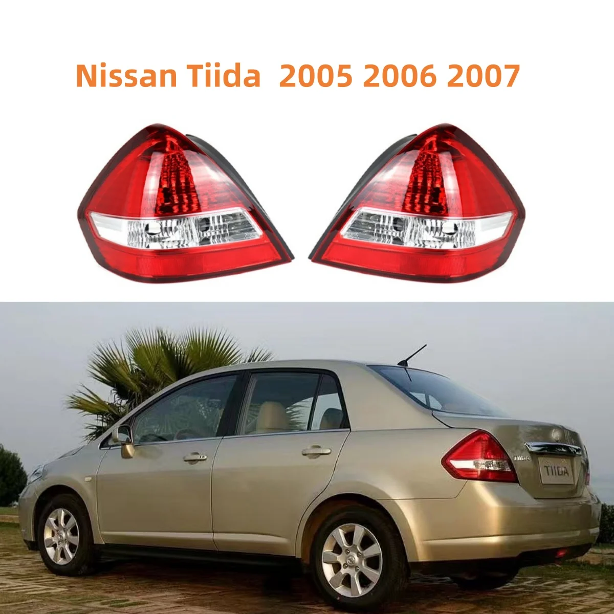 For-Nissan-Tiida-Sedan-2005-2006-2007-Tail-Light-Rear-Reverse-Brake ...