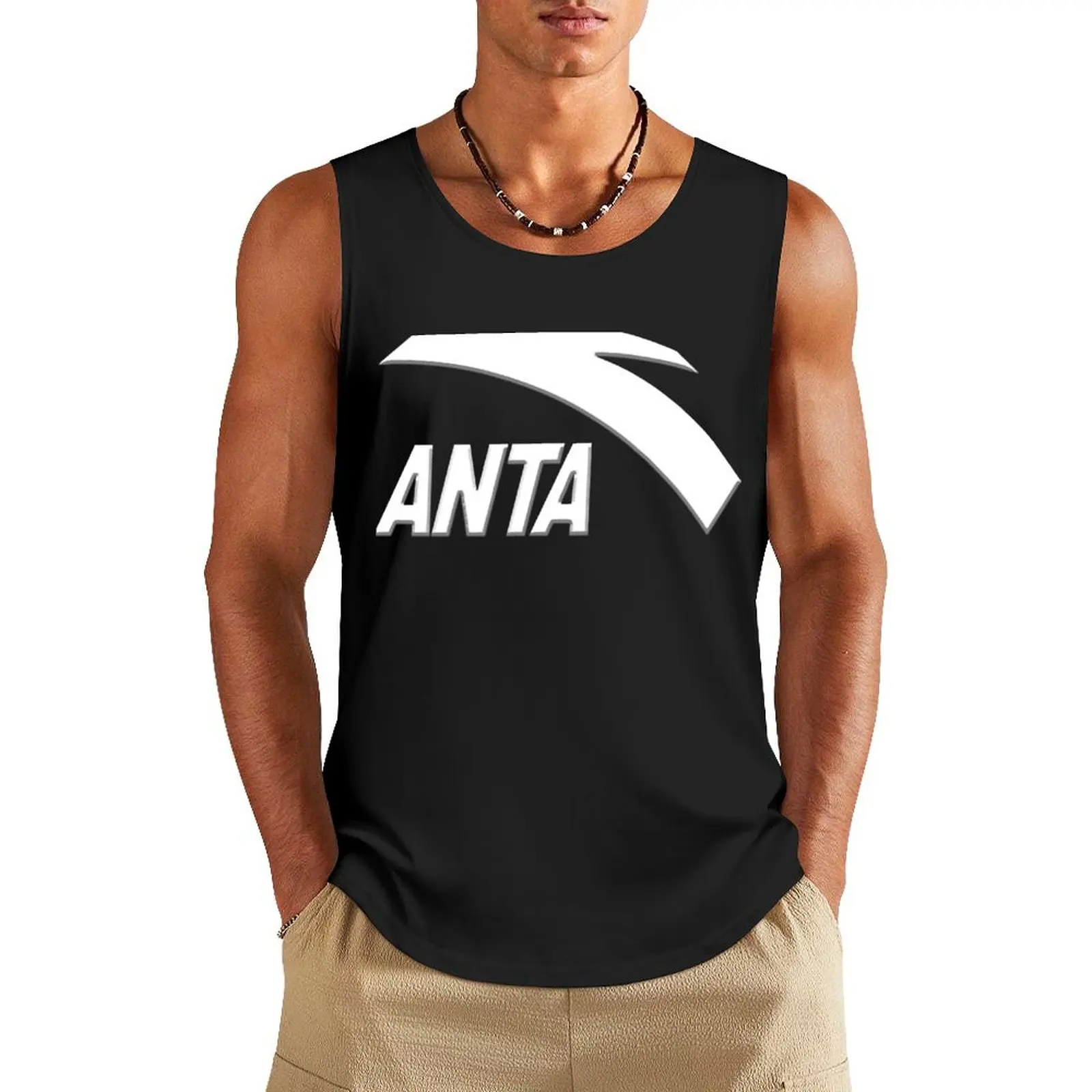Awesome Anta Logo Tank Top Men's vest basketball clothing Men gym ...