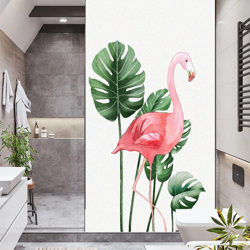 Window Privacy Film Flamingo Glass Sticker UV Blocking Heat Control ...