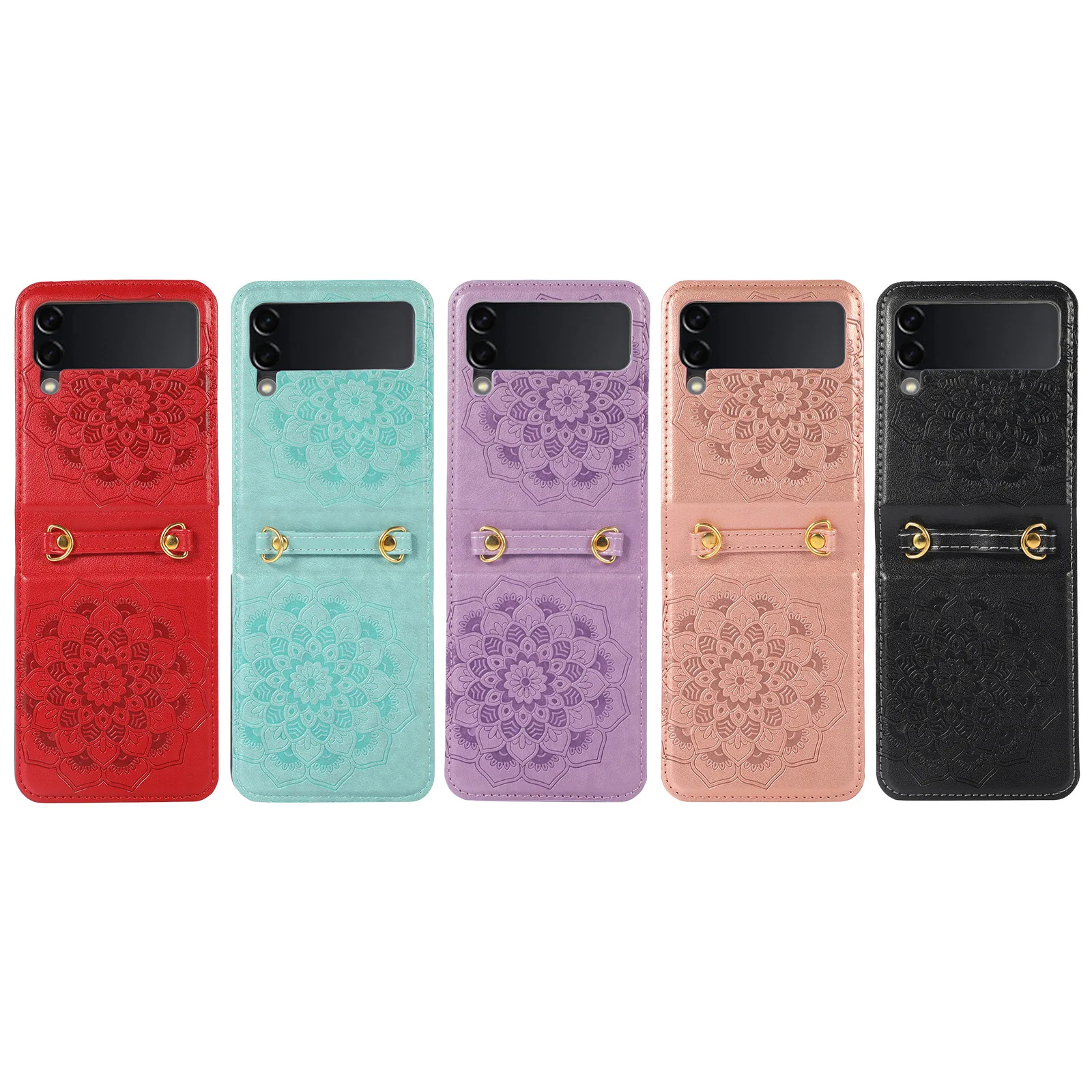 Funda con tarjetero para Samsung Galaxy Z Flip 3, 4, Flip3, Flip4, 5G ...