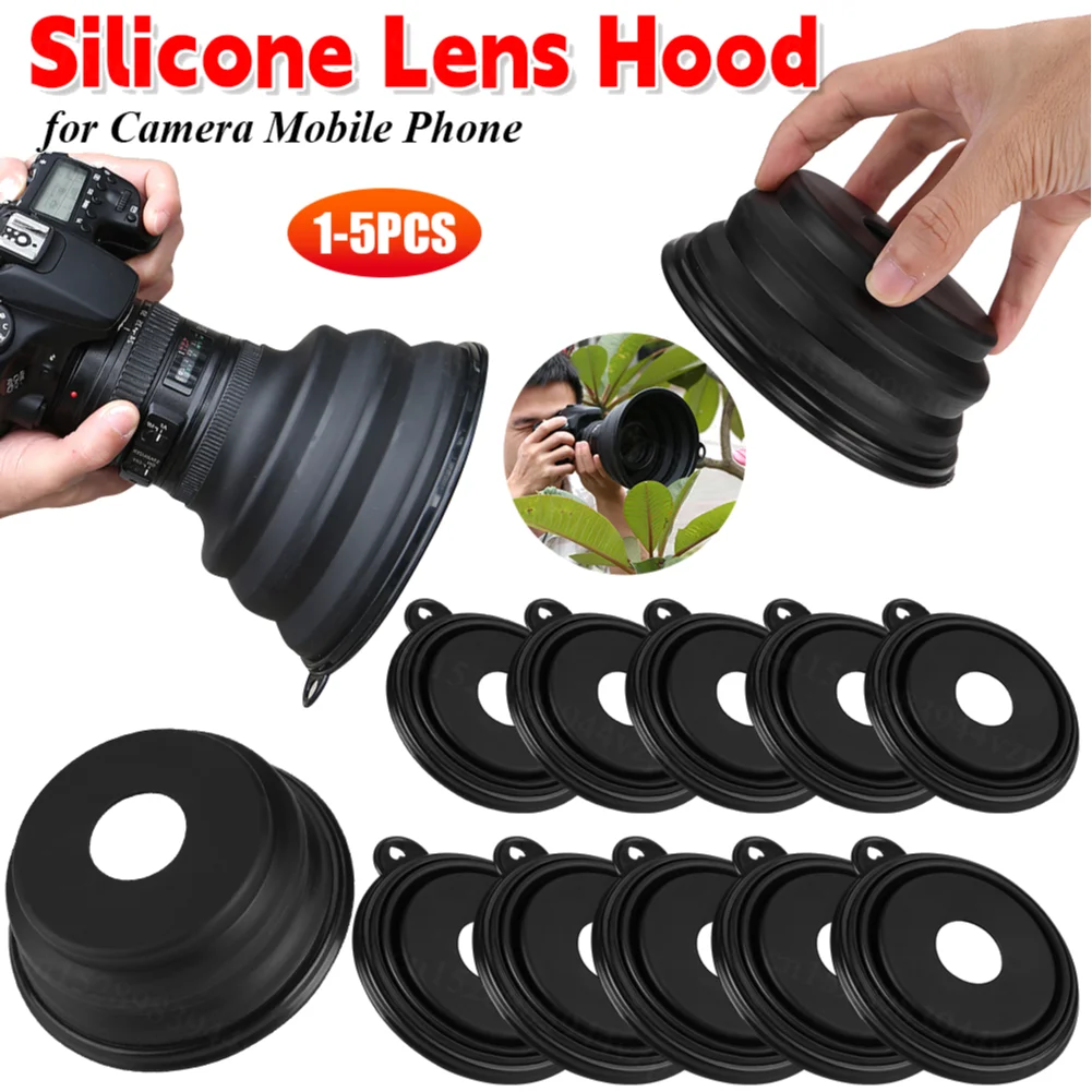 Universal-Camera-Lens-Hood-Silicone-Anti-Reflective-Lens-Cover-Hood-for ...
