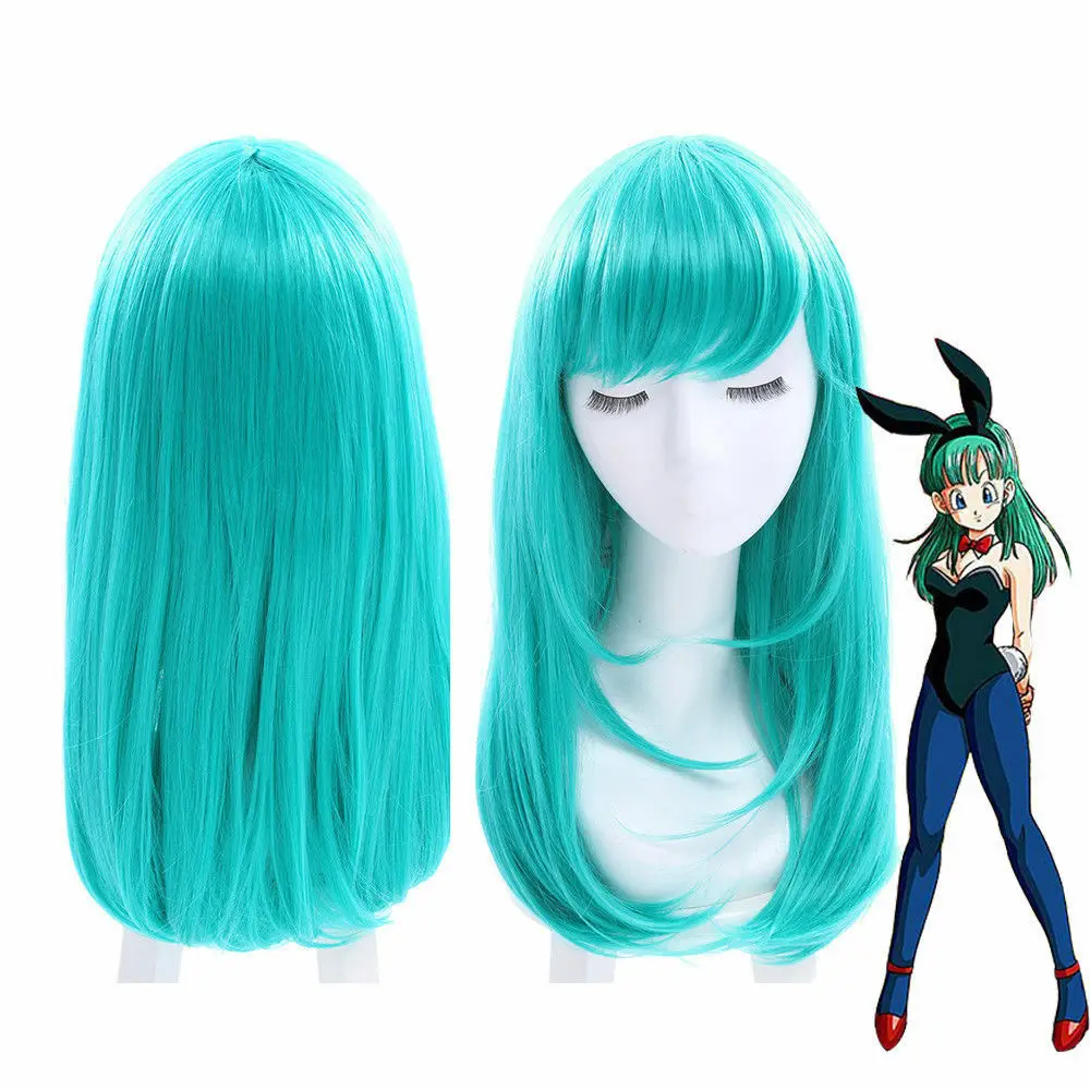 Bulma-Buruma-Cosplay-Wig-65cm-Green-Curly-Synthetic-Halloween-Costume ...
