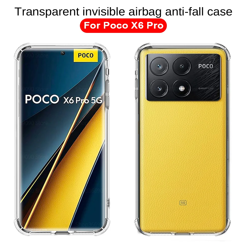 Clear-Camera-Protection-Phone-Case-For-Xiaomi-Poco-X6-Pro-5G-Soft-TPU ...