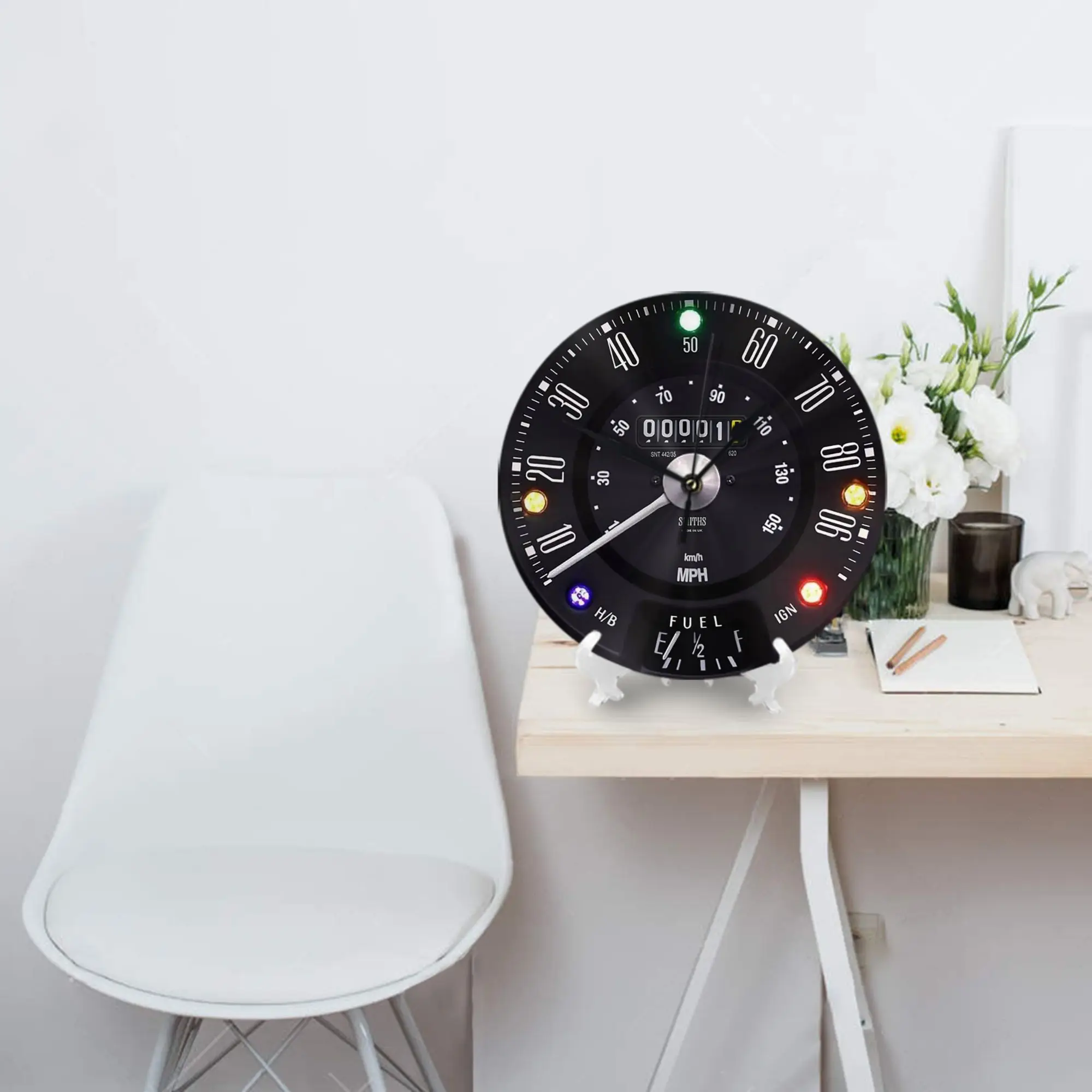 Classic Mini Smiths 90 MPH Speedometer Wall Clock Room Decoration ...