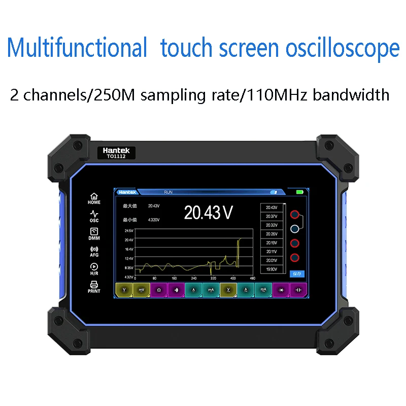 To1112d Touch Screen 2-channel Digital Oscilloscope 110m Bandwidth ...