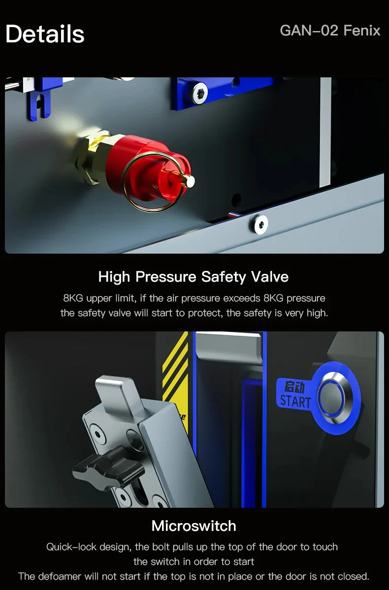 US$ 195.00 - MECHANIC GAN-02 Fenix Defoaming Machine 8-inch LCD ...