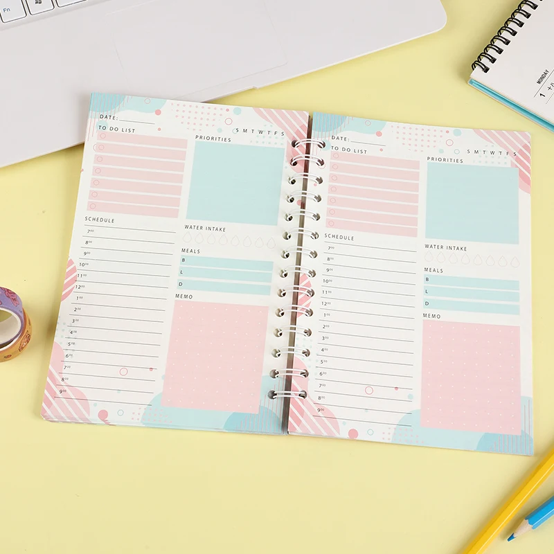 A5 Agenda Planner Notebook Diary Weekly Planner Goal Habit Schedules ...