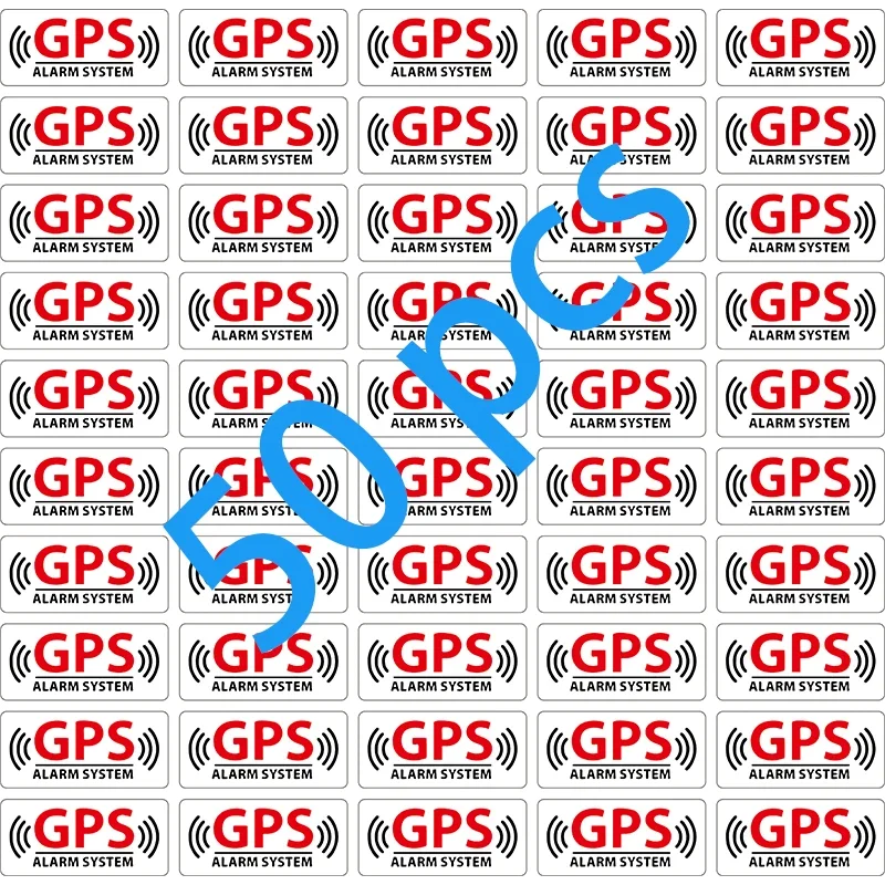 Car-Stickers-50-Pieces-Gps-Alarm-Systtm-Water-Proof-CAR-STICKER ...