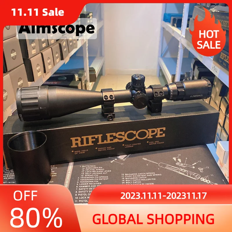 6-24x50-AOL-Hunting-Scope-Mil-Dot-Locking-Resetting-Riflescope-Tactical ...