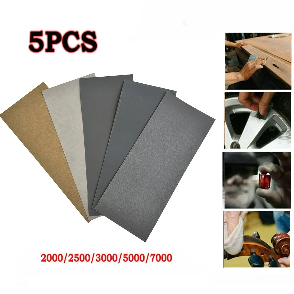 5pcs-230-93mm-Sandpaper-Soft-Paper-Base-2000-2500-3000-5000-7000Grit ...