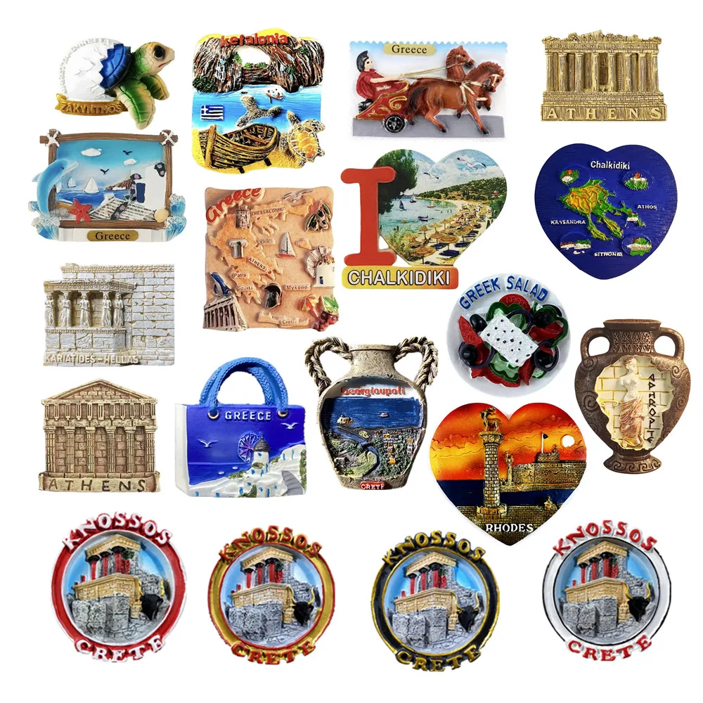 Europe Greece 3D Fridge Magnets Tourism Souvenir Refrigerator Magnets ...