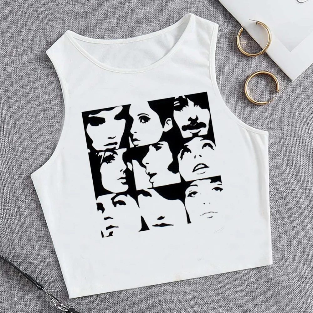eyes print y2k tank top hippie 2000s fairy grunge crop top Woman kawai ...