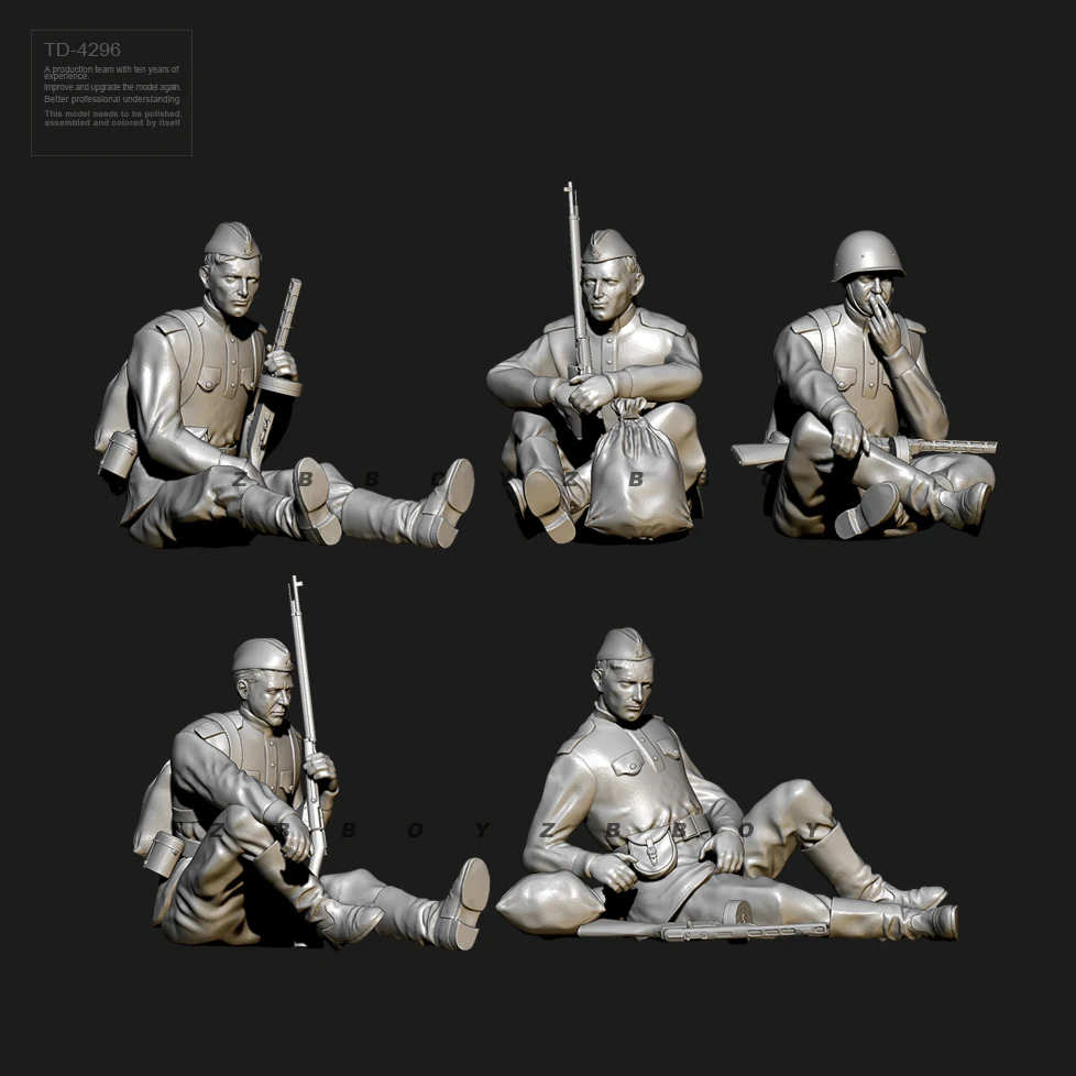 1-35-50mm-Resin-Soldier-model-kits-figure-colorless-and-self-assembled ...