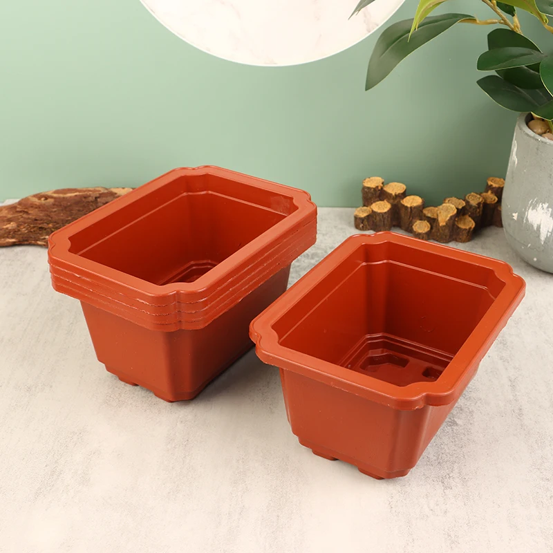5Pcs-Flowerpot-Rectangular-Classical-Indoor-Plants-Seedling-Plastic ...