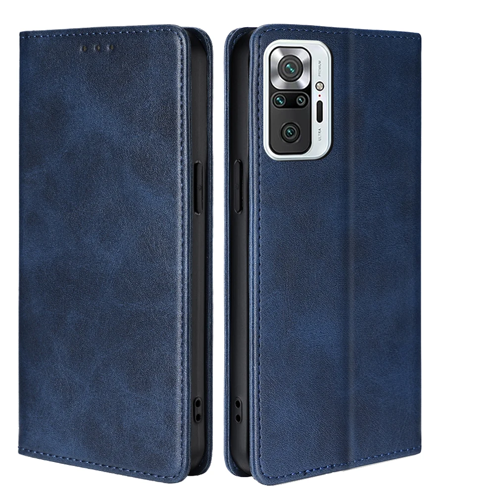 For-Xiaomi-Redmi-Note-10-Pro-Leather-Flip-Case-Retro-Magnetic-Book-Case ...