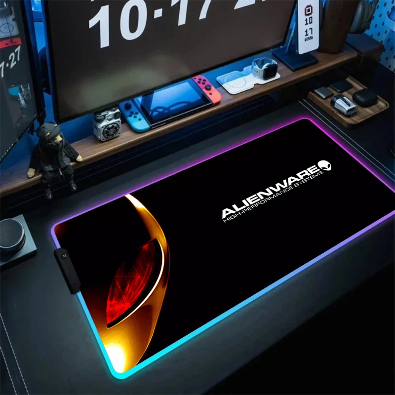 RGB Mouse Pad Anime Alienware Gaming Laptops Keyboard Mat Kawaii Desk ...