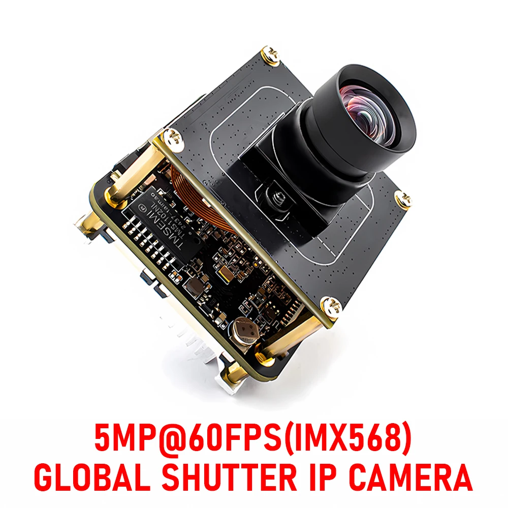 5MP Global Shutter POE IP Camera Module 1/1.8" IMX568 CMOS HD 60FPS ...