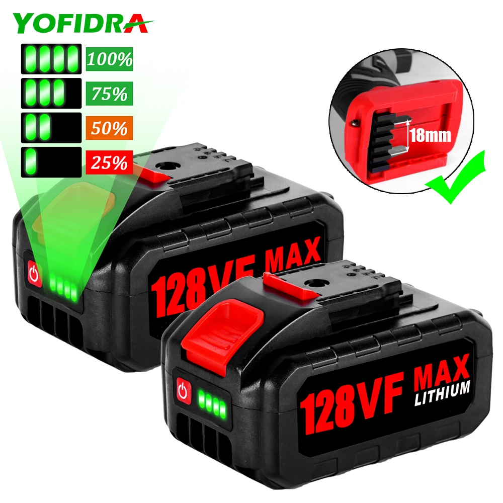 18V 15000mAh Rechargeable Li-lon Battery EU Plug With Battery Indicator ...