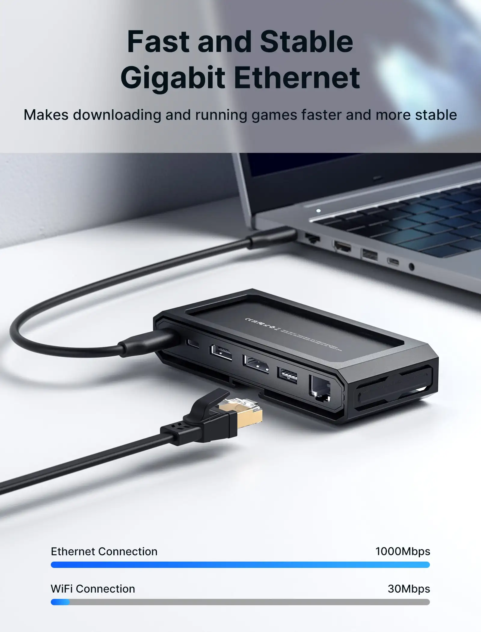 Док-станция ROG Ally RGB, док-станция 12 в 1 ROG Ally с 4K @ 120 Гц ...