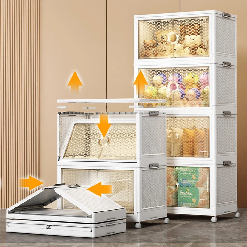 Large-Capacity-Folding-Portable-Storage-Cabinet-Bins-Stackable ...