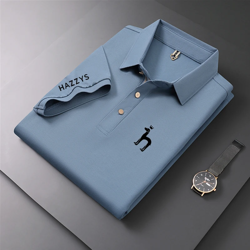 Polo-Hazzys-de-manga-corta-para-hombre-camisetas-informales-con-cuello ...